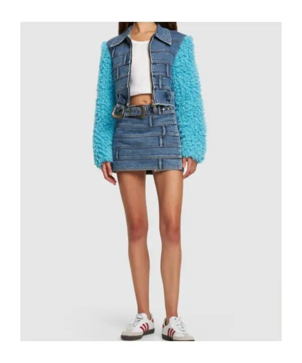 Andersson Bell Patchwork Denim Mini Skirt