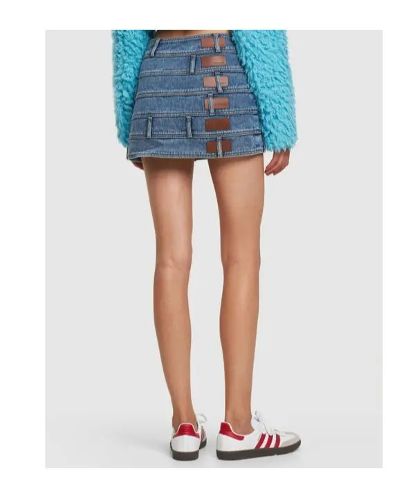 Andersson Bell Patchwork Denim Mini Skirt