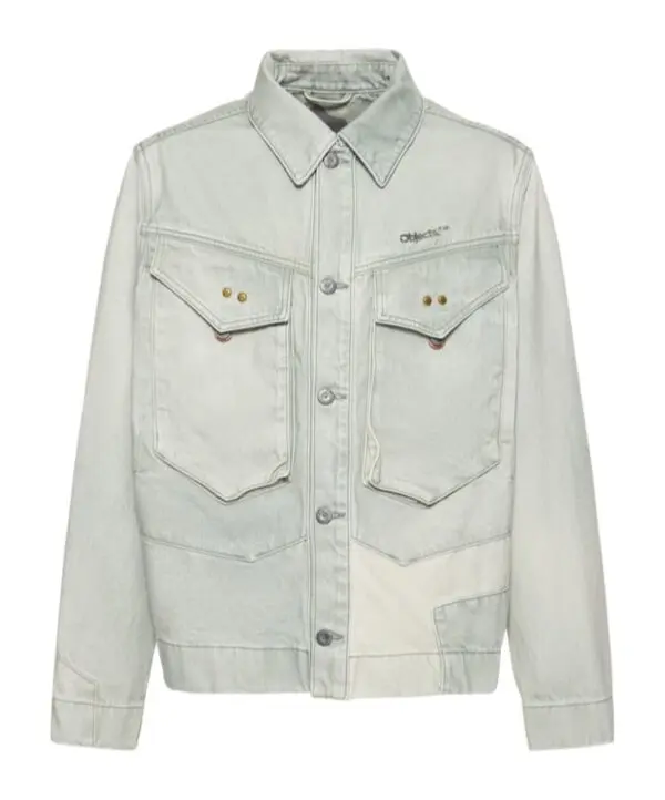 OBJECTS IV LIFE Patina Logo Print Cotton Denim Jacket