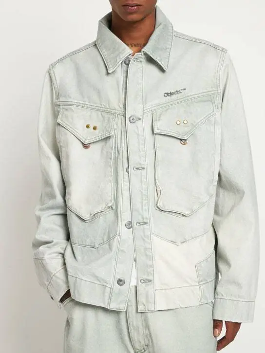 OBJECTS IV LIFE Patina Logo Print Cotton Denim Jacket