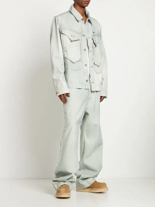 OBJECTS IV LIFE Patina Logo Print Cotton Denim Jacket
