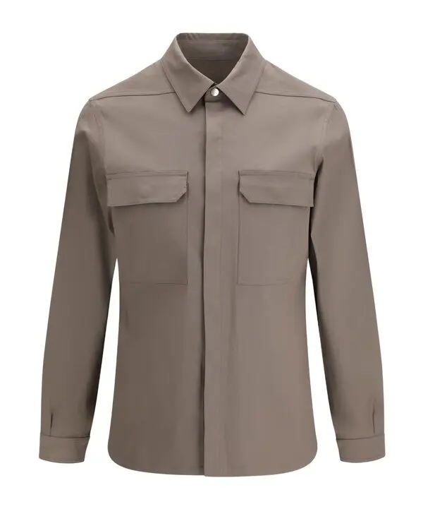 Rick Owens Boxy Canvas Utility Shirt - Gray