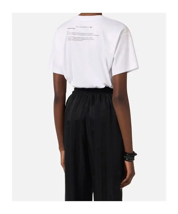 Elisabetta Franchi Round Neck T-shirt With Embellished Drawstring