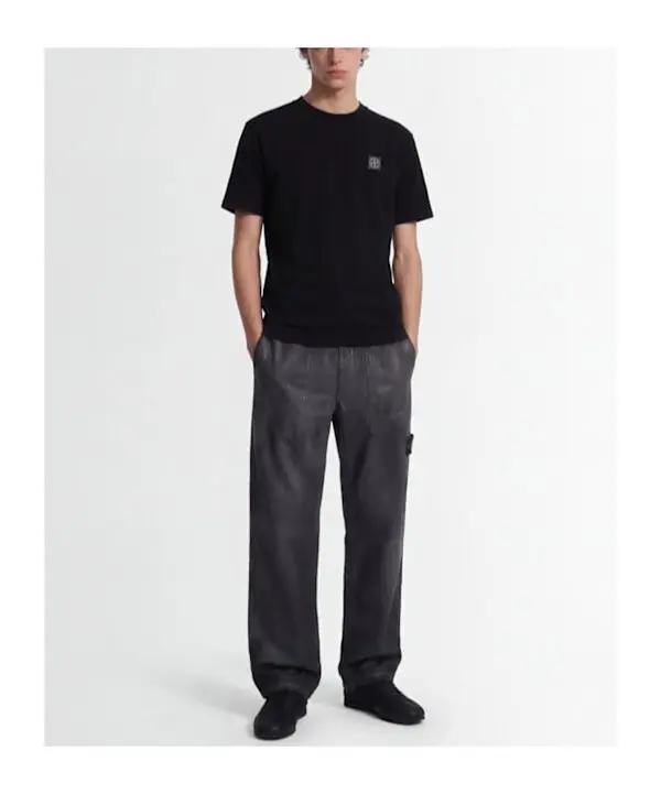 Stone Island Logo Patch Cotton T-shirt