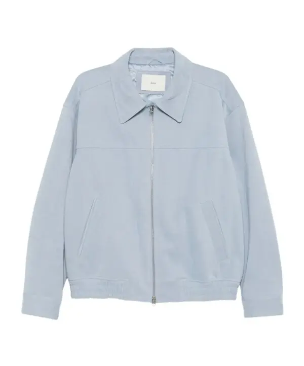 DUNST Long Sleeve Zip-up Jacket - Soft Blue