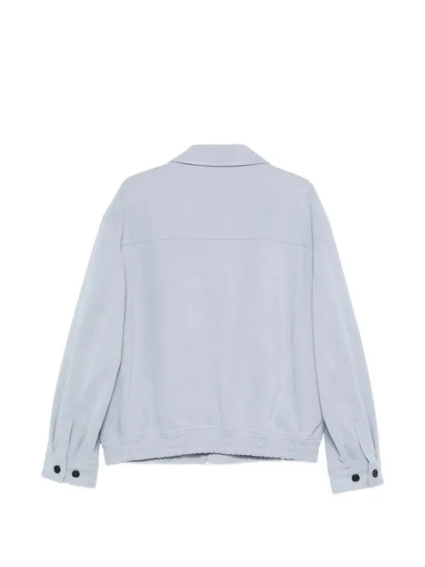 DUNST Long Sleeve Zip-up Jacket - Soft Blue