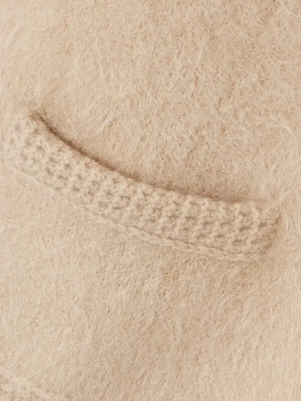 FRAME Brushed Crew Neck Cardigan