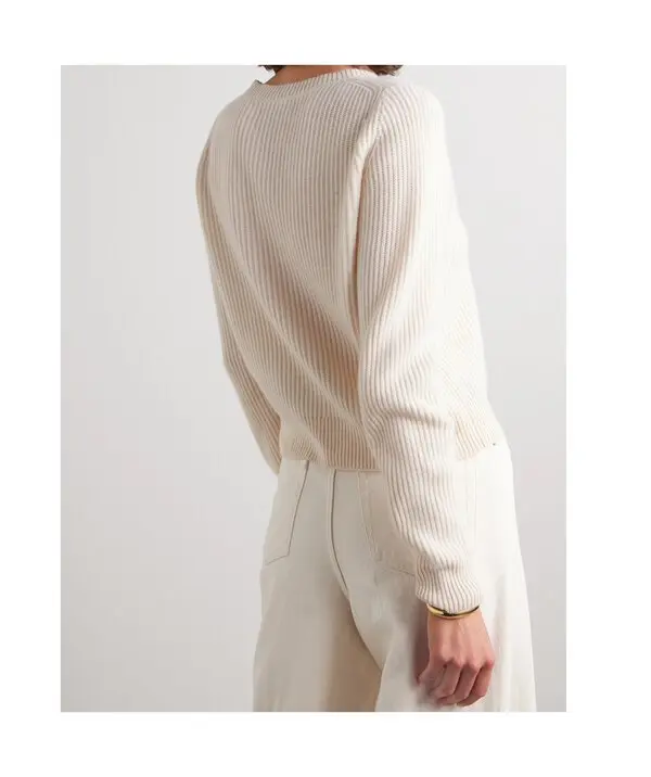 NILI LOTAN Korina Ribbed V-neck Sweater
