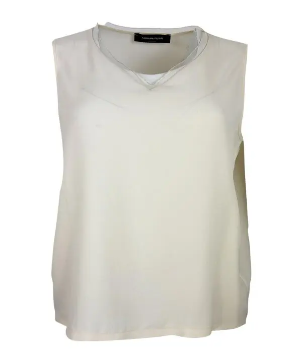 Fabiana Filippi Sleeveless V-neck Tank Top
