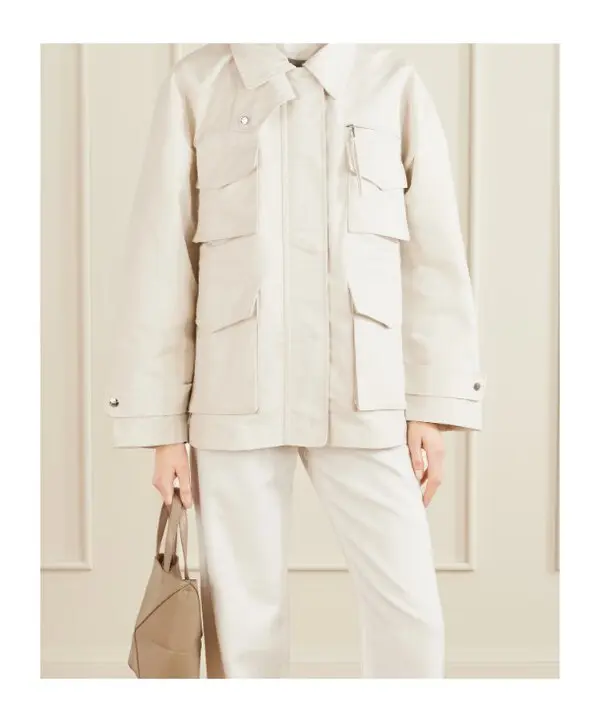 AGOLDE High-neck Casual Jacket With Multiple Pockets - White