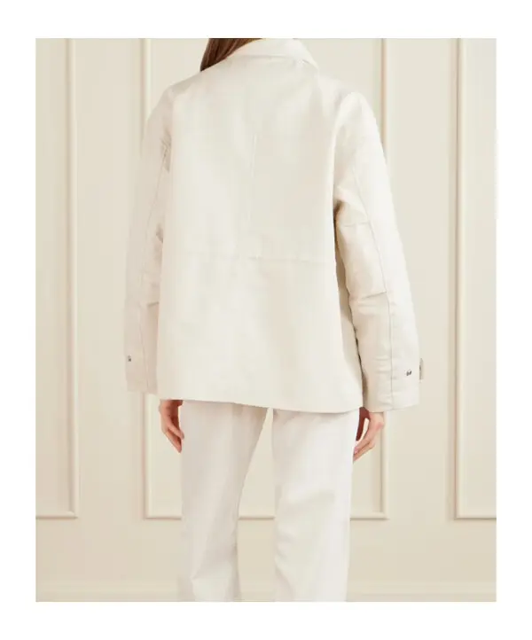 AGOLDE High-neck Casual Jacket With Multiple Pockets - White