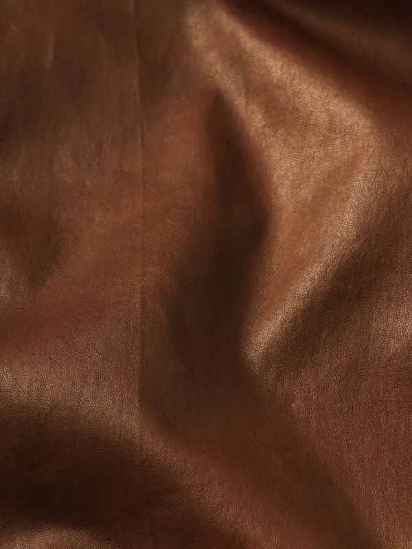 FRAME High Rise Wide Leg Lamb Leather Trousers