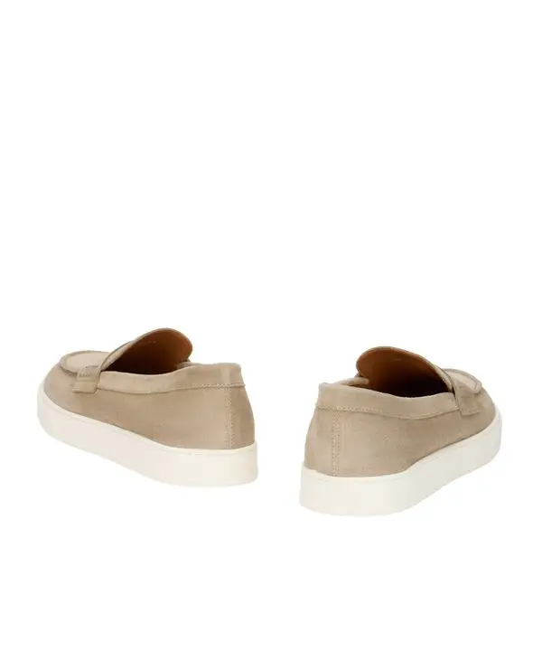 DOUCAL'S Suede Slip-on Moccasins - Nude