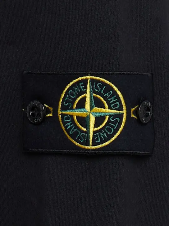 Stone Island Crewneck Sweatshirt With Logo Detail - Black