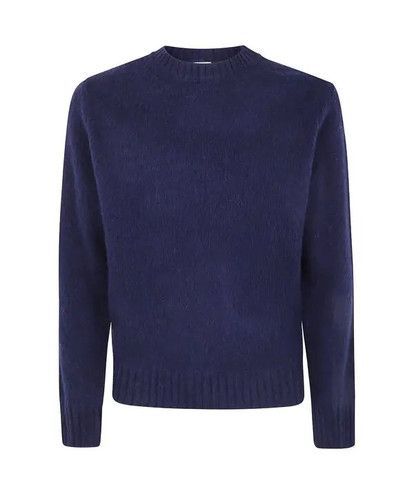 Aspesi Rugged Wool Pullover Sweater - Blue