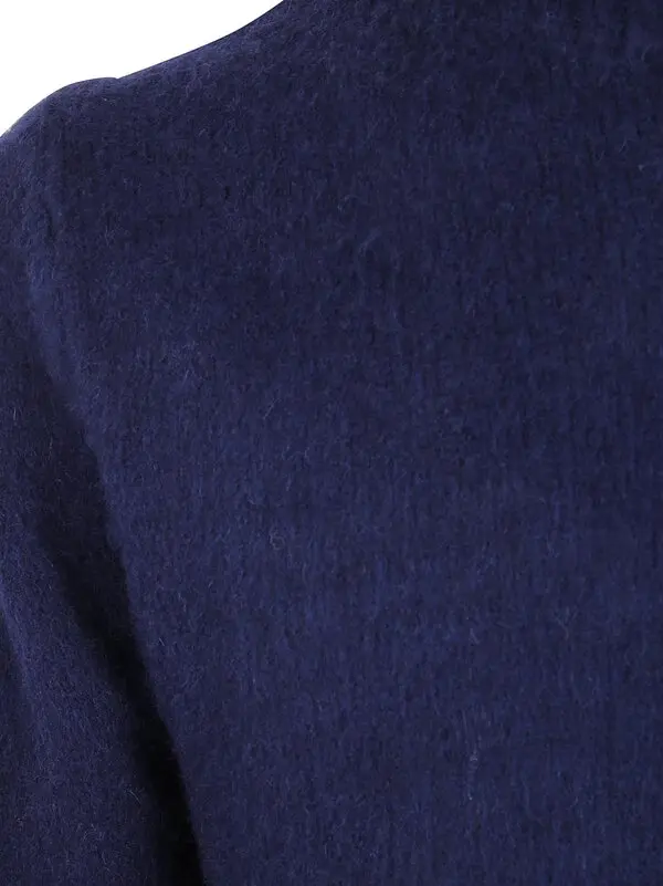 Aspesi Rugged Wool Pullover Sweater - Blue