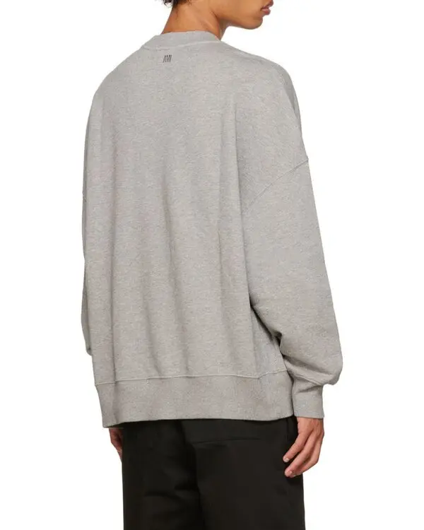 Ami Oversize Logo Embroidered Sweatshirt