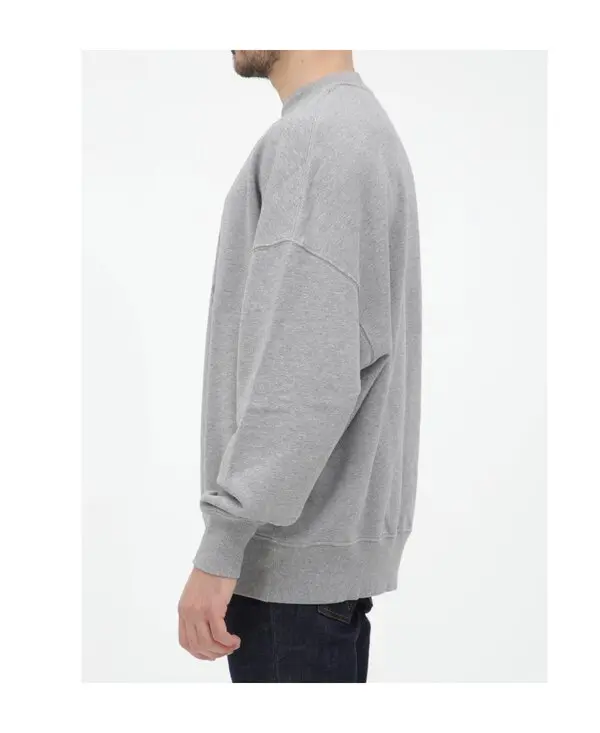 Ami Oversize Logo Embroidered Sweatshirt