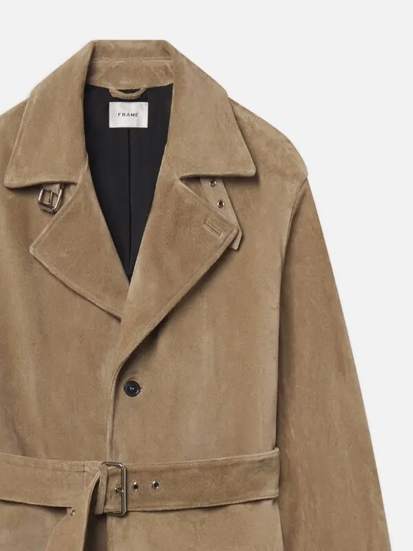 FRAME Suede Trench Jacket