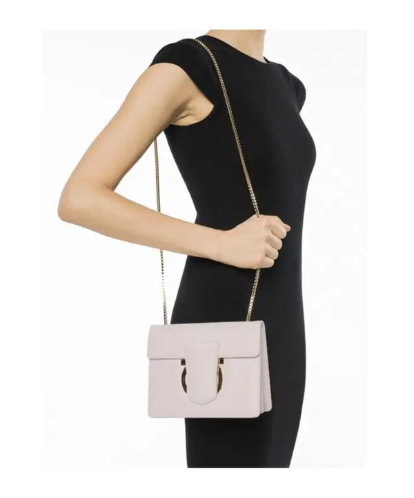 FERRAGAMO Logo Detail Shoulder Bag - Pink