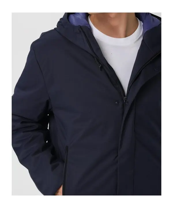 EA7 Long Sleeve Cotton Hooded Coat
