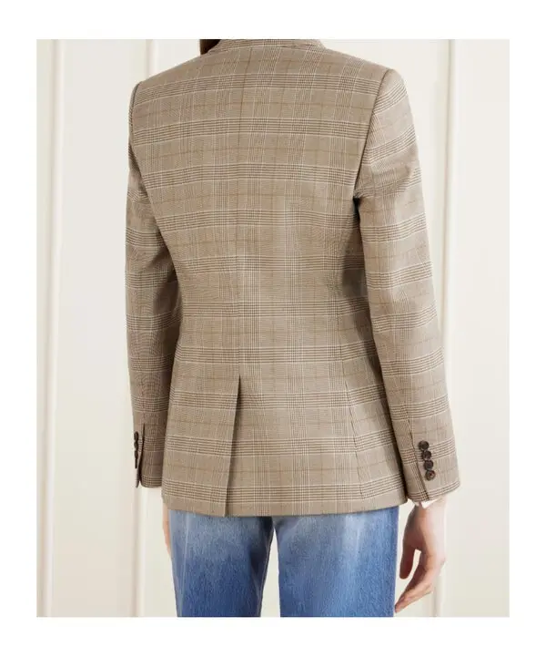NILI LOTAN Single-breasted Plaid Blazer
