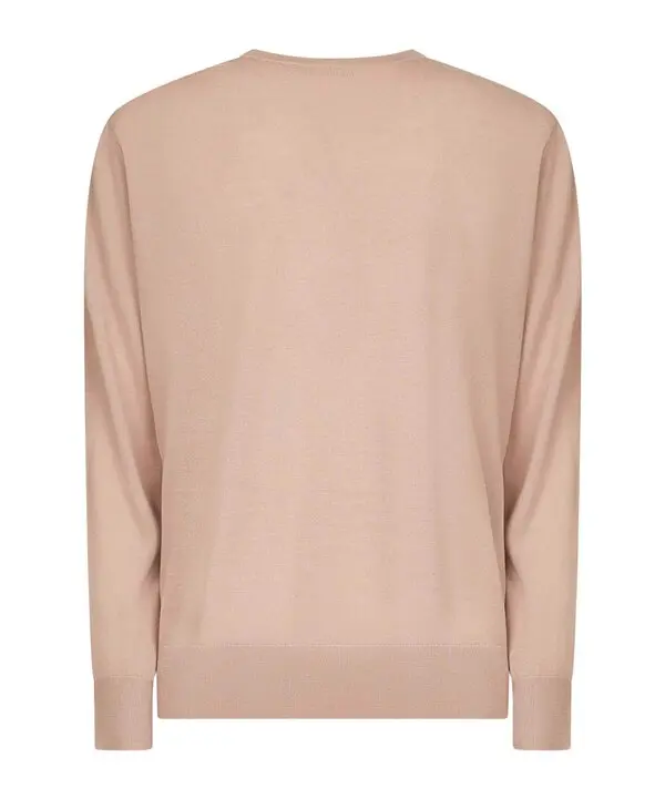 Dries Van Noten V-neck Long-sleeve Pullover - Nude