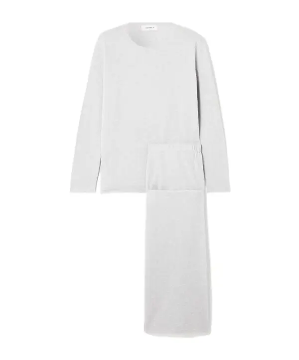LISA YANG Crew Neck Knit Sweater And Pants Set - White