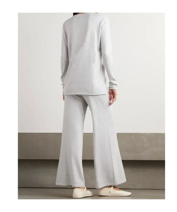 LISA YANG Crew Neck Knit Sweater And Pants Set