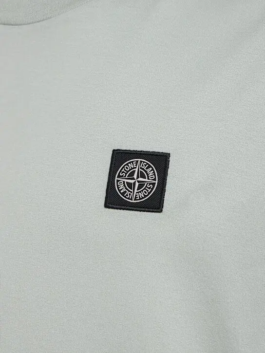 Stone Island Logo Patch Cotton T-shirt - Gray