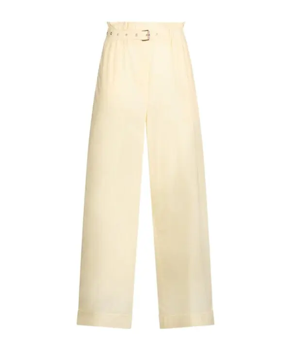 Liu Jo Belted Paperbag Waist Slim Leg Trousers - Yellow
