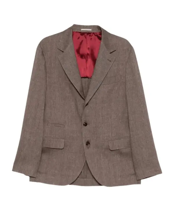 Brunello Cucinelli Flap-pocket Blazer - Gray