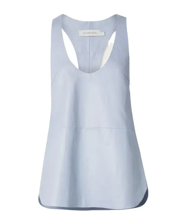 Zimmermann Natura Leather Vest - White