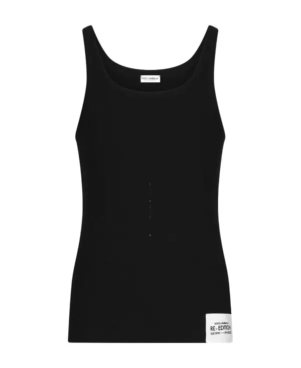 Dolce & Gabbana Logo Patch Tank Top