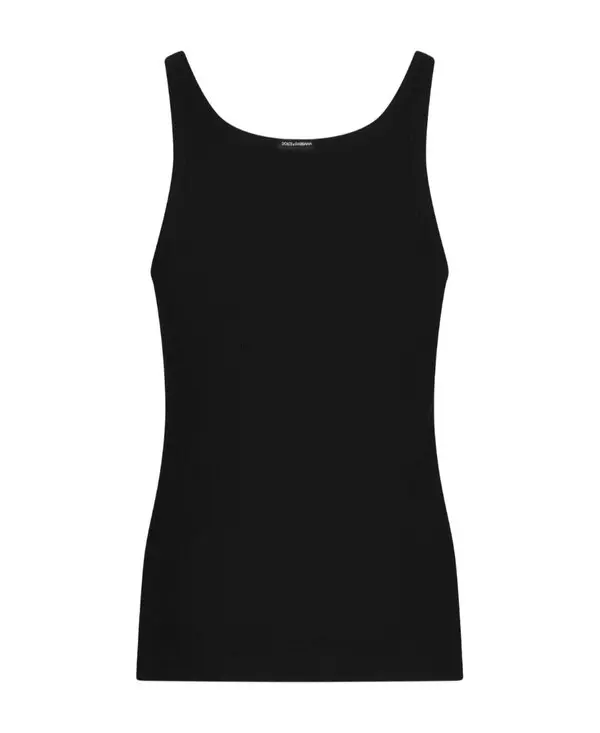 Dolce & Gabbana Logo Patch Tank Top