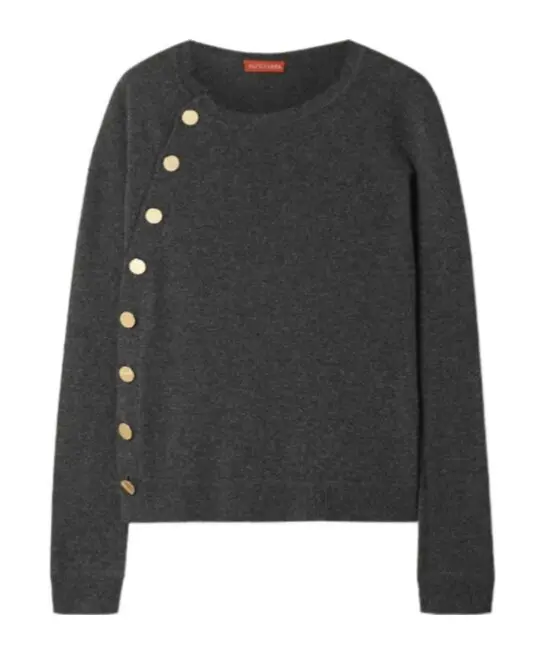 Altuzarra Button-trimmed Cashmere Sweater - Black