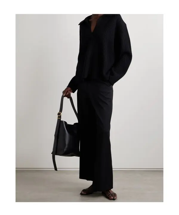 NILI LOTAN Tova Ribbed Long-sleeved Sweater