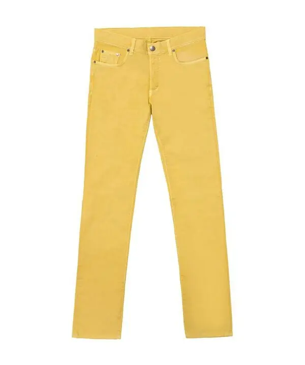 Versace Logo Straight Leg Jeans - Yellow