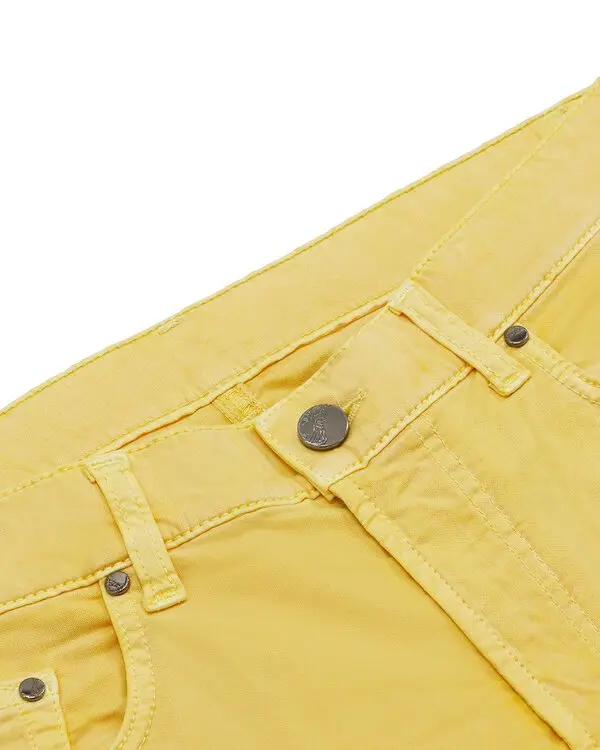 Versace Logo Straight Leg Jeans - Yellow