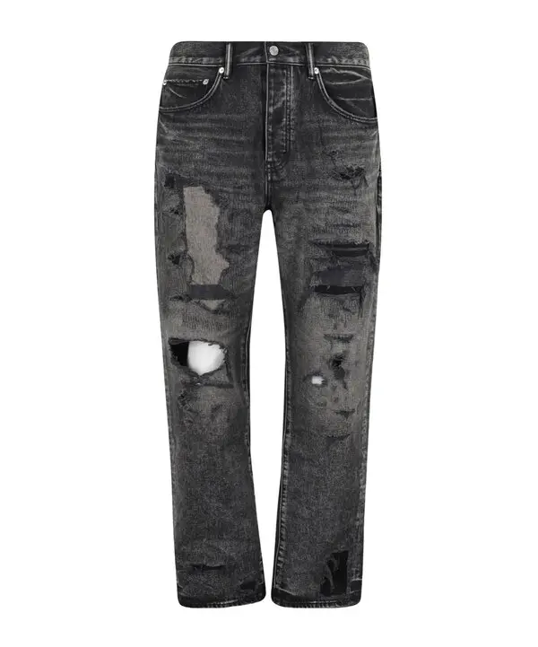 PURPLE BRAND Distressed Blowout Jeans - Black