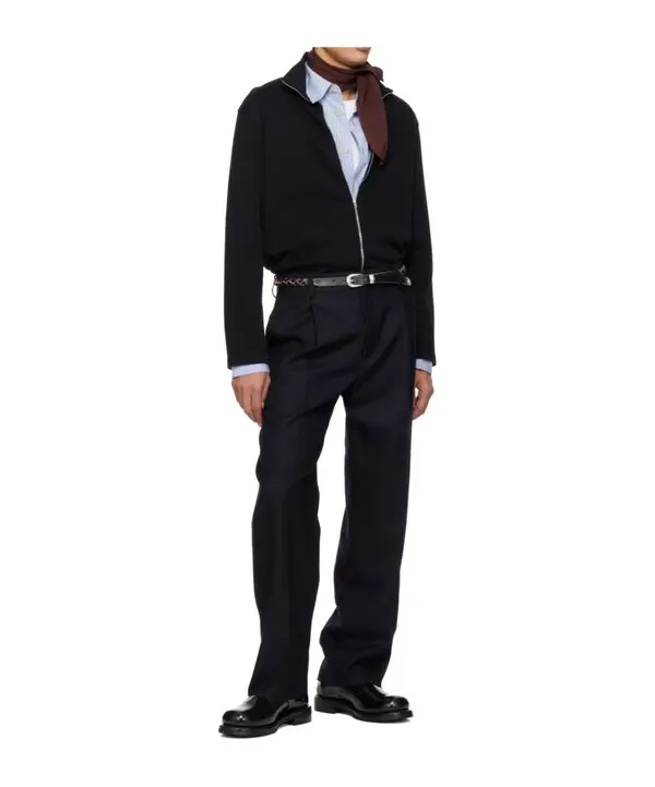 Our Legacy Diamond-shaped Knitted Mini Scarf - Black