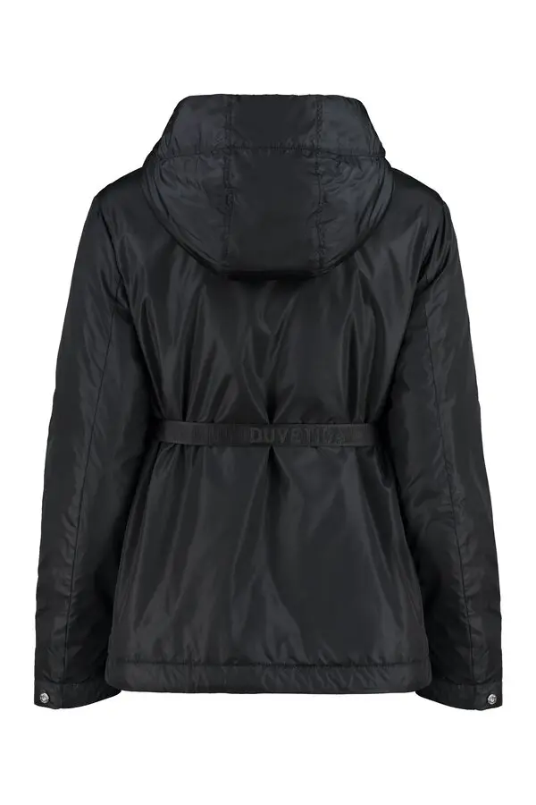 Duvetica Long-sleeved Hooded Casual Jacket - Black
