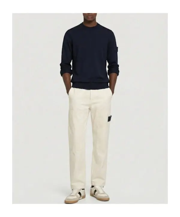 Stone Island Light Wool Crewneck Sweater - Black