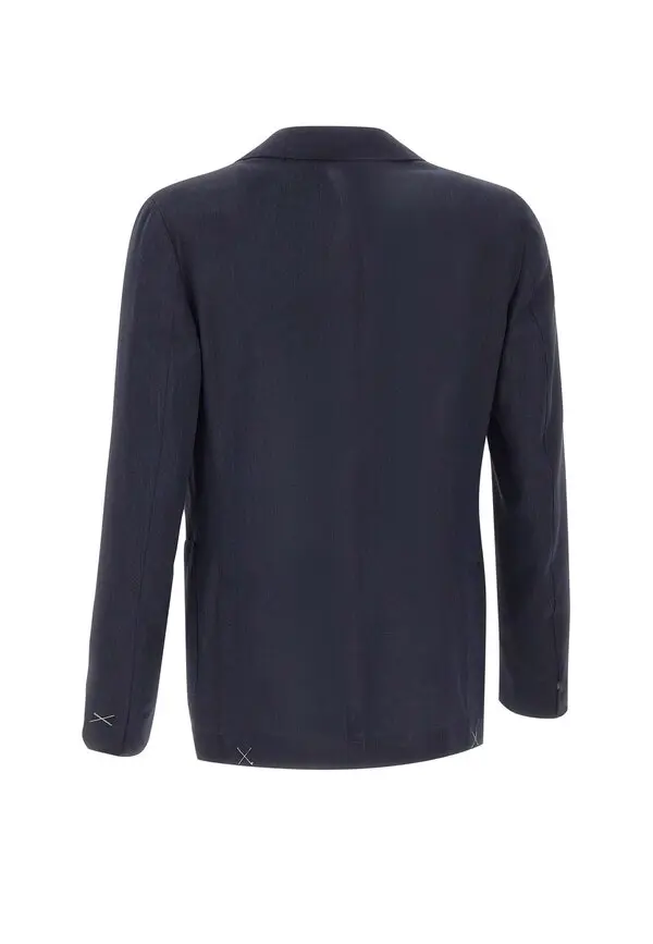 Eleventy Single-breasted Slim-fit Blazer - Black