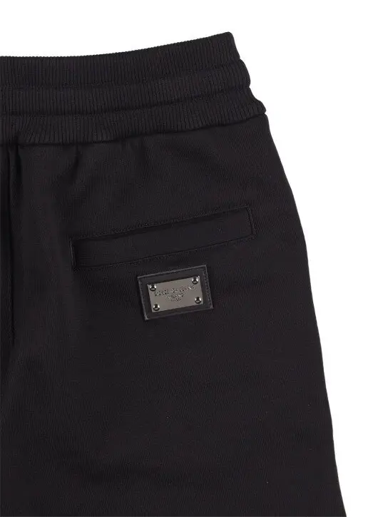 Dolce & Gabbana Cotton Jersey Shorts With Drawstring Waist