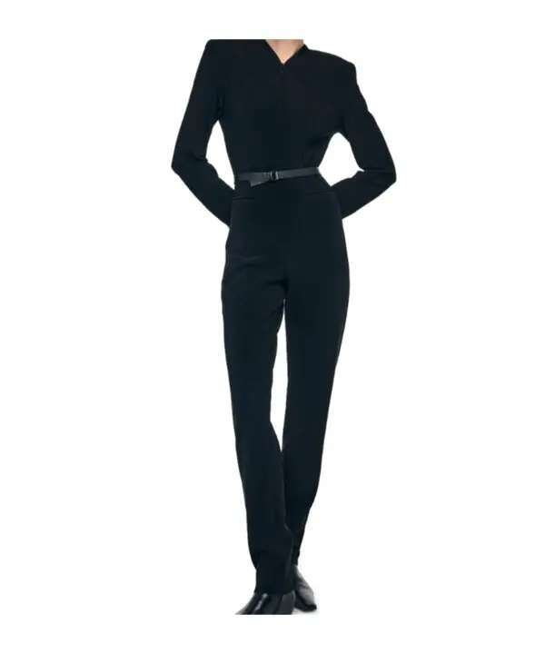 Norma Kamali V-neck Zip-front Jumpsuit