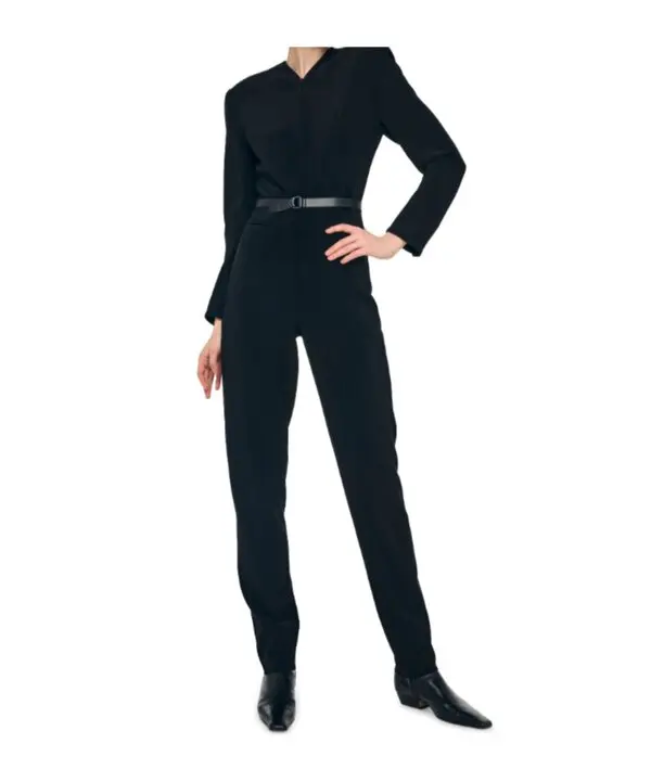 Norma Kamali V-neck Zip-front Jumpsuit