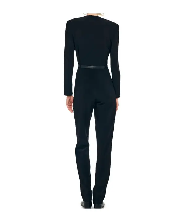 Norma Kamali V-neck Zip-front Jumpsuit