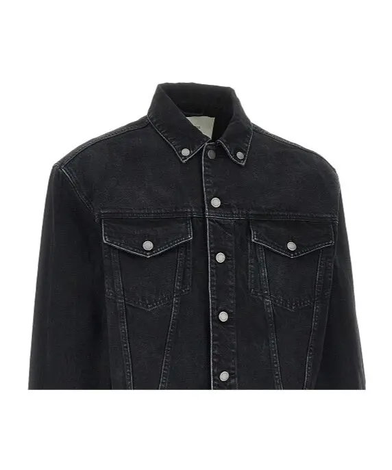 ENTIRE STUDIOS Shrunken Denim Jacket - Black