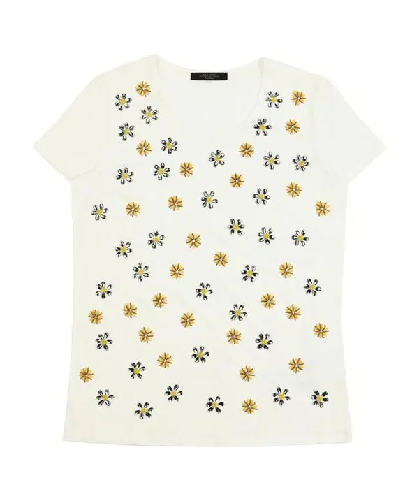 Max Mara Embellished Cotton T-shirt